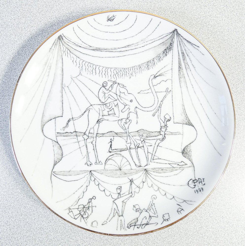 Silkscreened Plates by Salvador Dali, Set of 4 for sale at Pamono