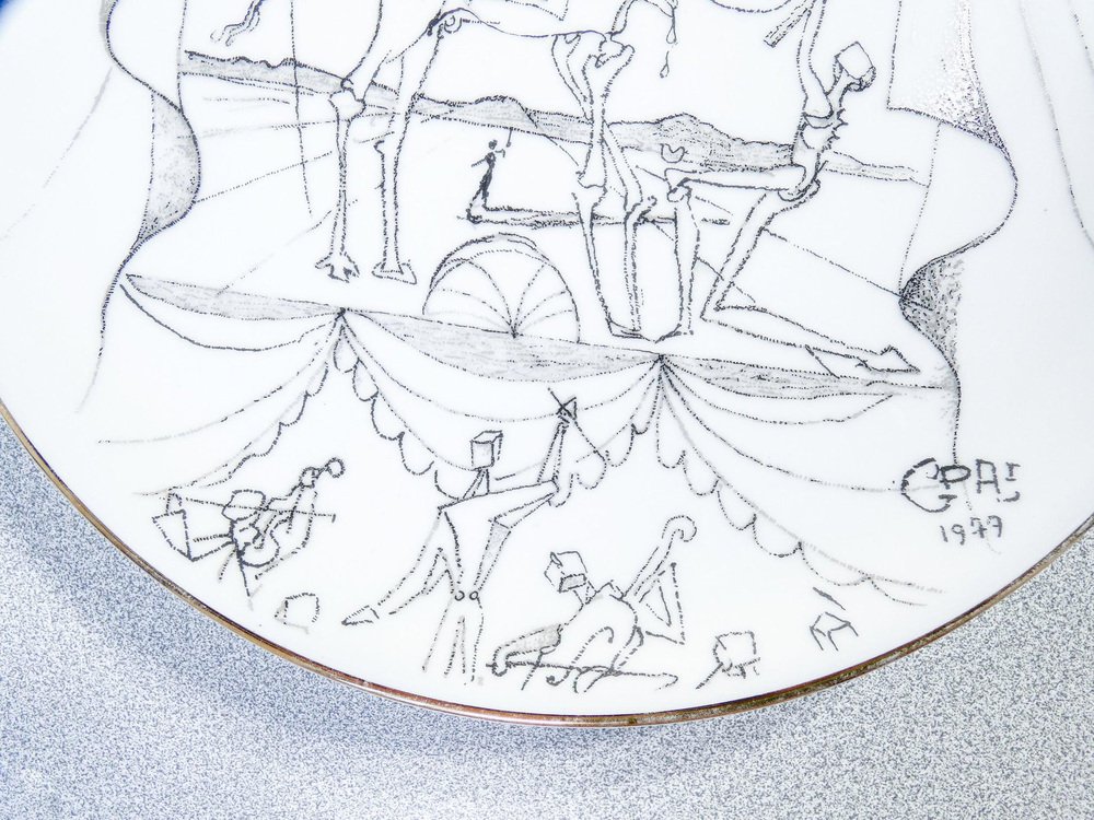 Silkscreened Plates by Salvador Dali, Set of 4 for sale at Pamono