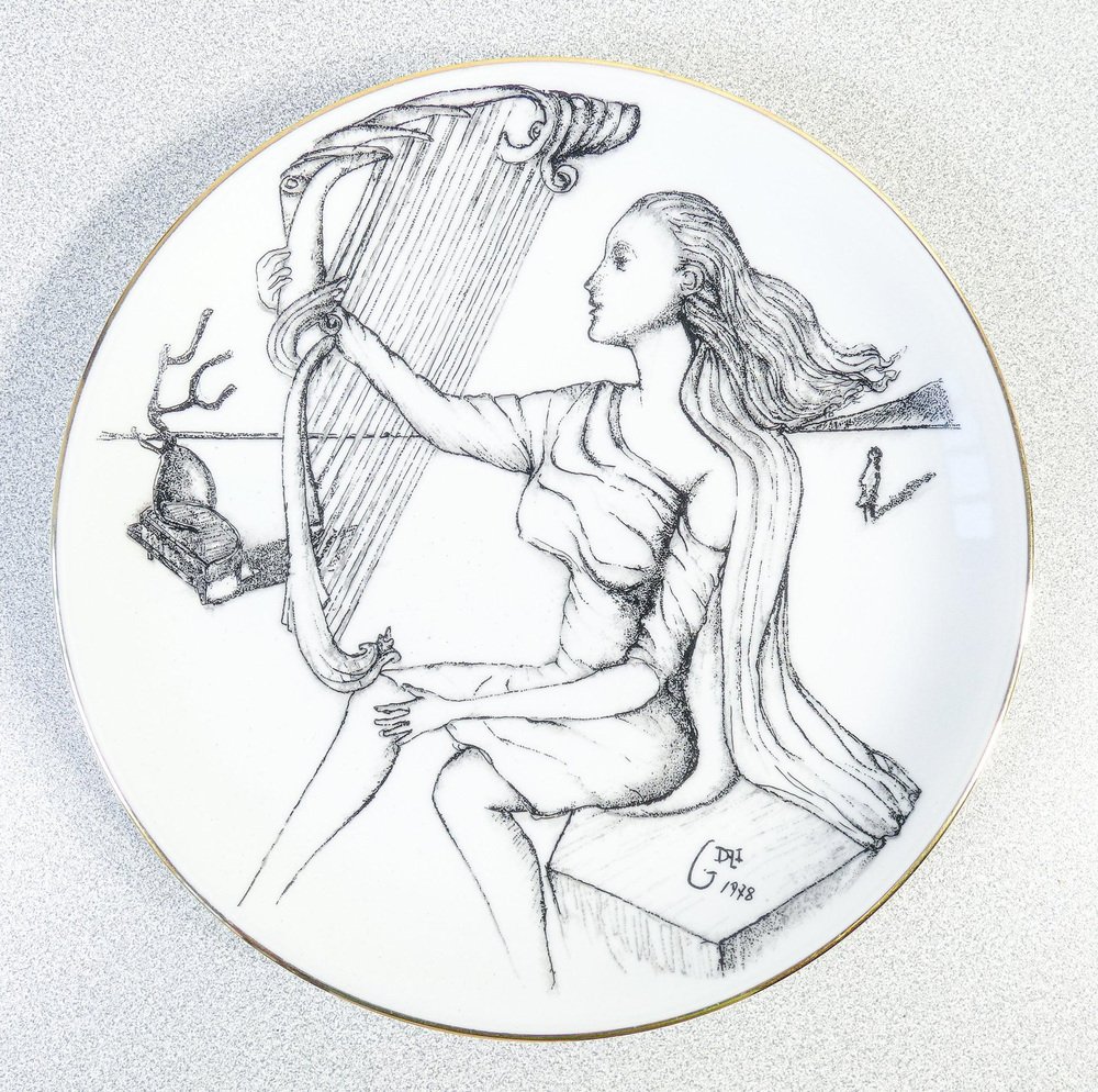 Silkscreened Plates by Salvador Dali, Set of 4 for sale at Pamono