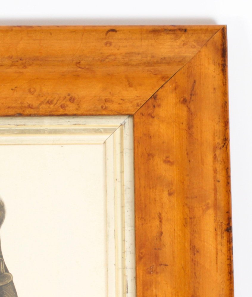 Antique Silhouette Portraits in Birdseye Maple Frames 19th Century, Set ...