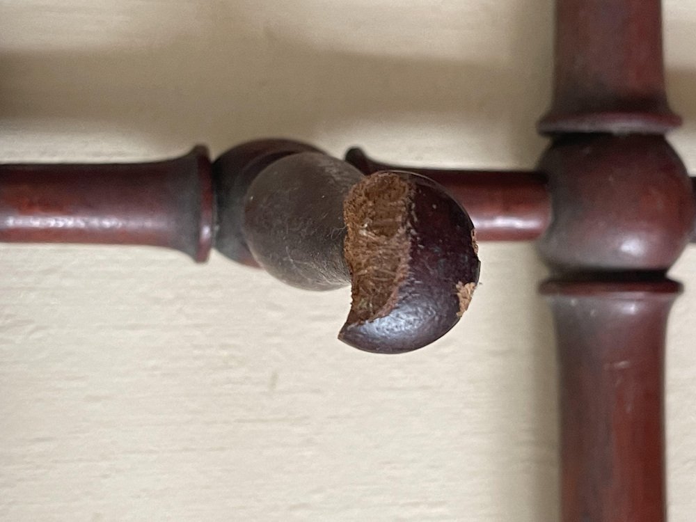 Victorian Walnut Foldable Wall Coat Rack for sale at Pamono