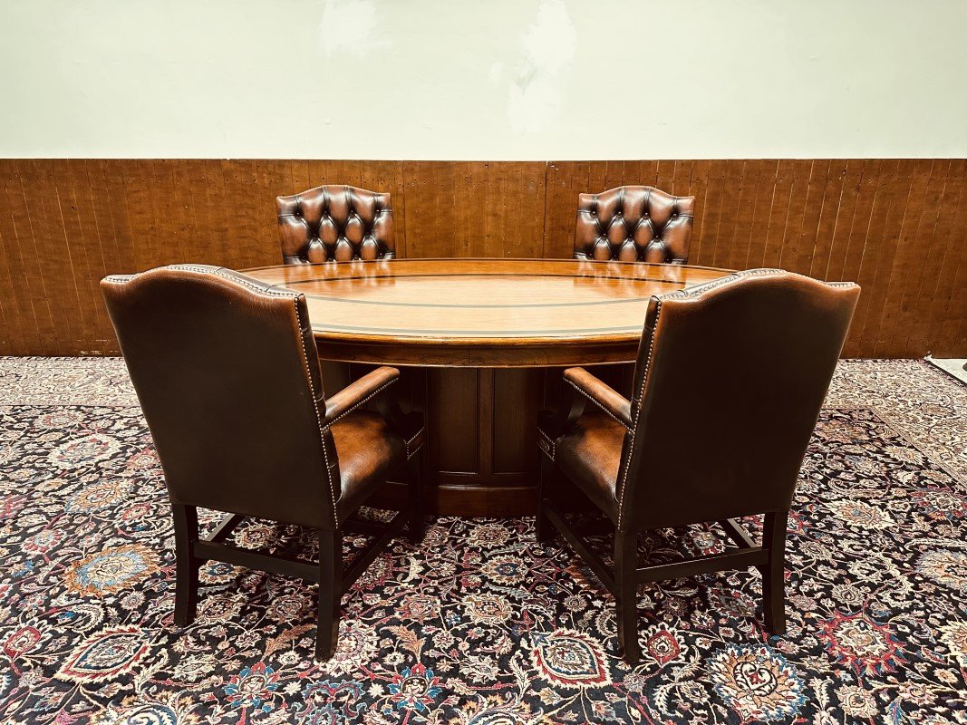 Vintage English Art Deco Conference Table for sale at Pamono
