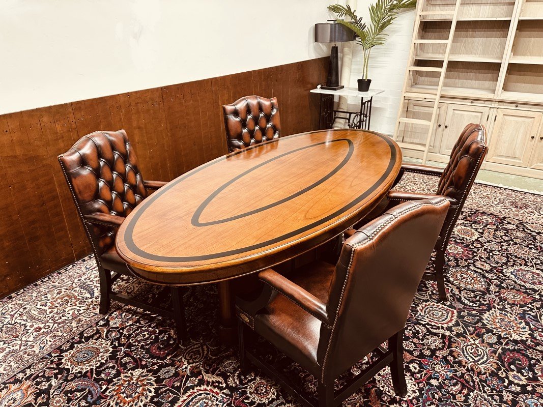 Vintage English Art Deco Conference Table for sale at Pamono