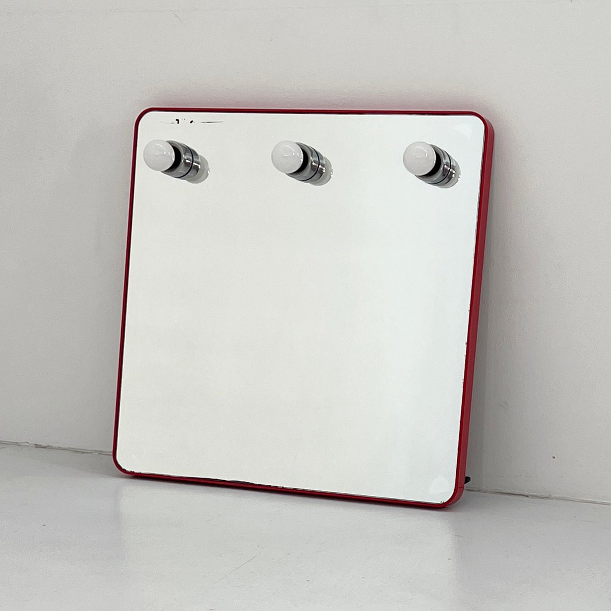 Red Vanity Mirror from Gedy, 1970s for sale at Pamono