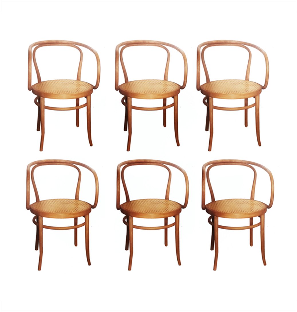 Set of Thonet Model 209 Armchairs by Michael Thonet, 1950s for sale at ...