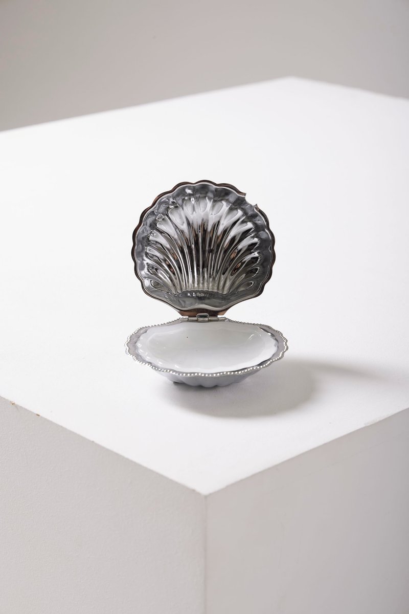 Shell Butter Dish in Stainless Steel for sale at Pamono
