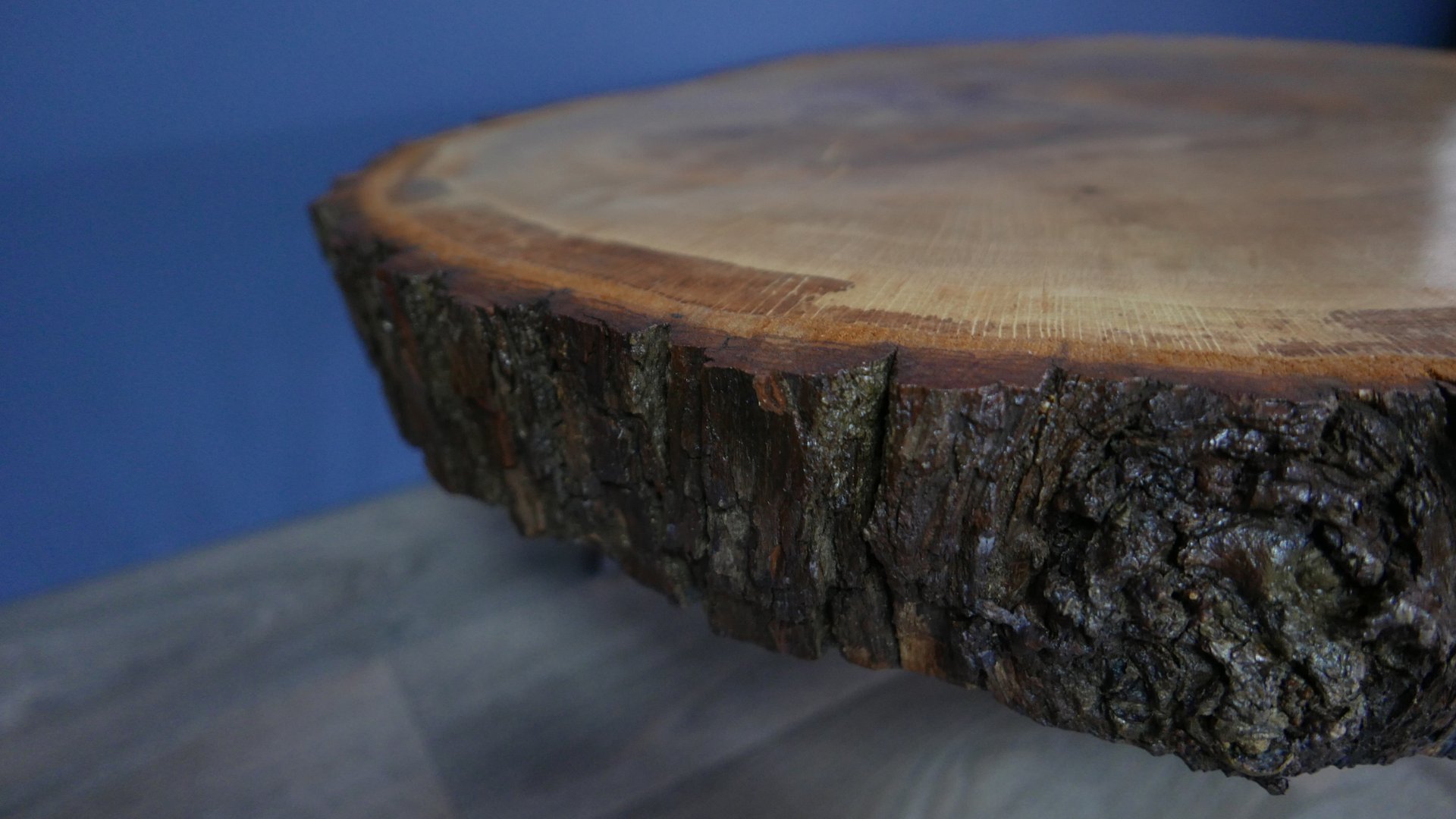 Vintage Tripod Oak Tree-Disc with Forged Steel Hairpin Swings Legs ...