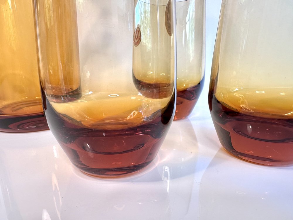 Amber Glass Carafe by Wilhelm Braun-Feldweg for Kristallglaswerke ...