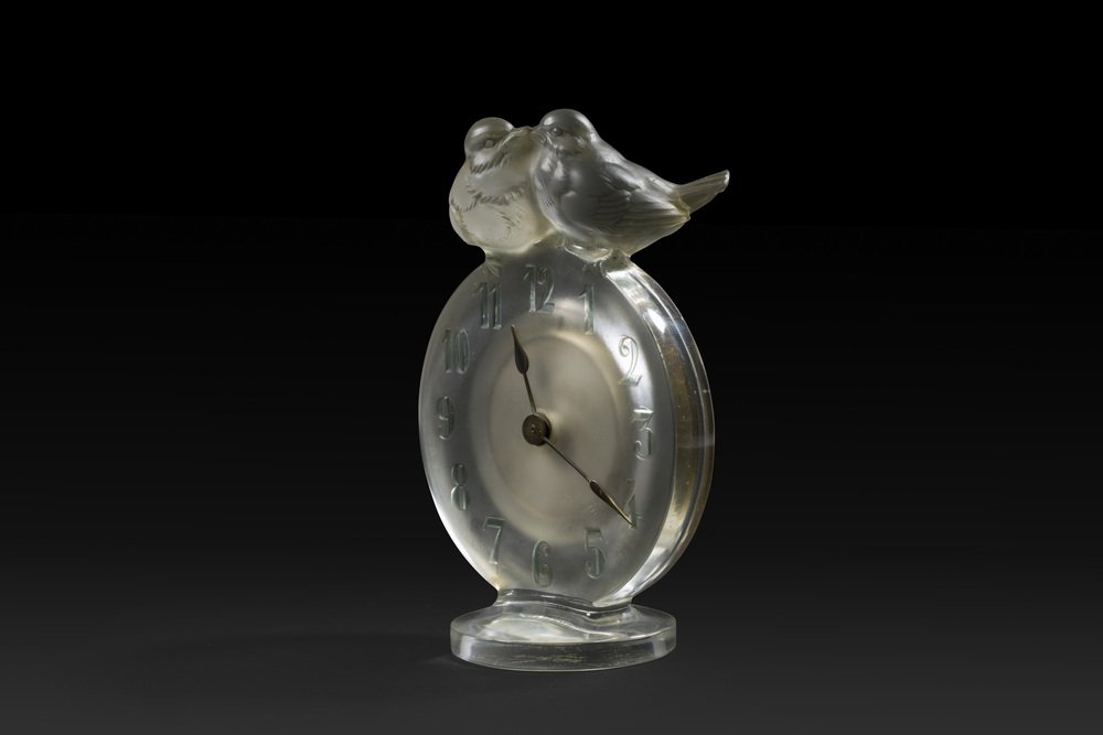 8-Day Clock by René Lalique, 1926 for sale at Pamono