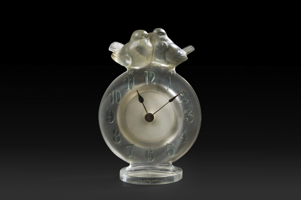 8-Day Clock by René Lalique, 1926 for sale at Pamono