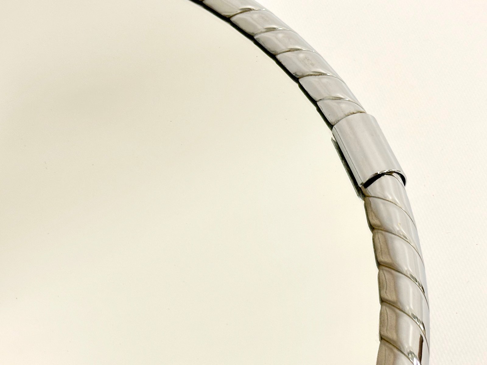 Mid-Century German Chromed Round Wall Mirror from Planilux, 1971 for ...