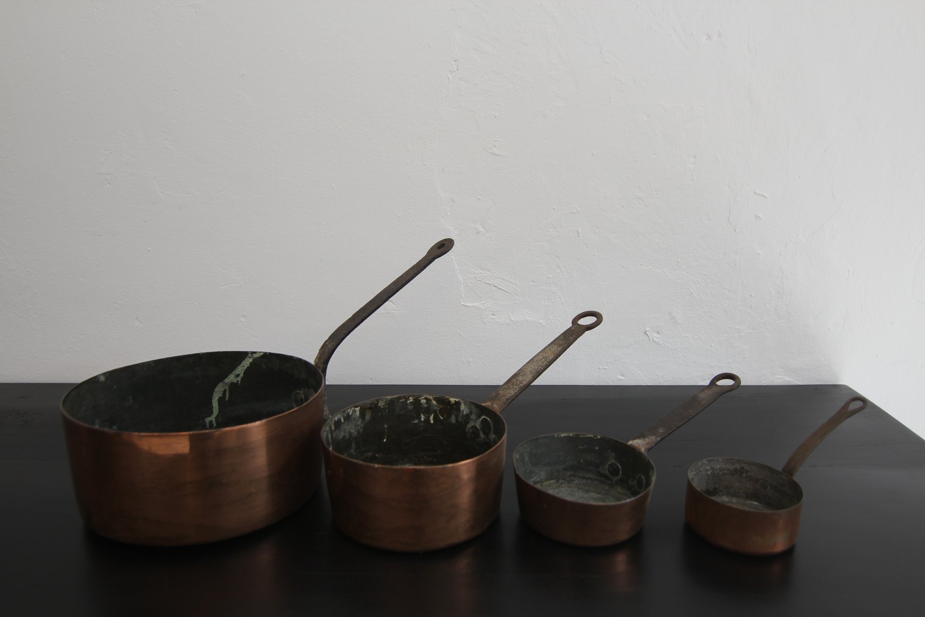 Early 20th Century French Copper Pots, Set of 4, 1890s, Set of 4 for ...
