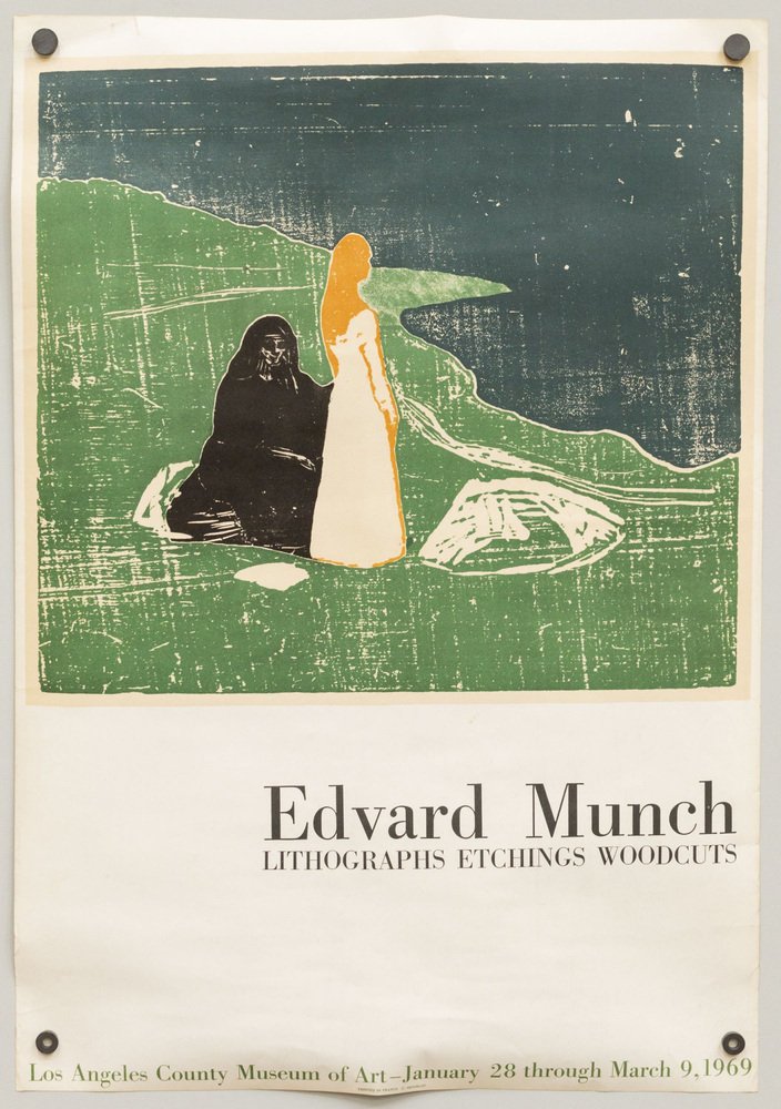 Edvard Munch, Poster for Exhibition in Los Angeles, 1969, Lithograph ...