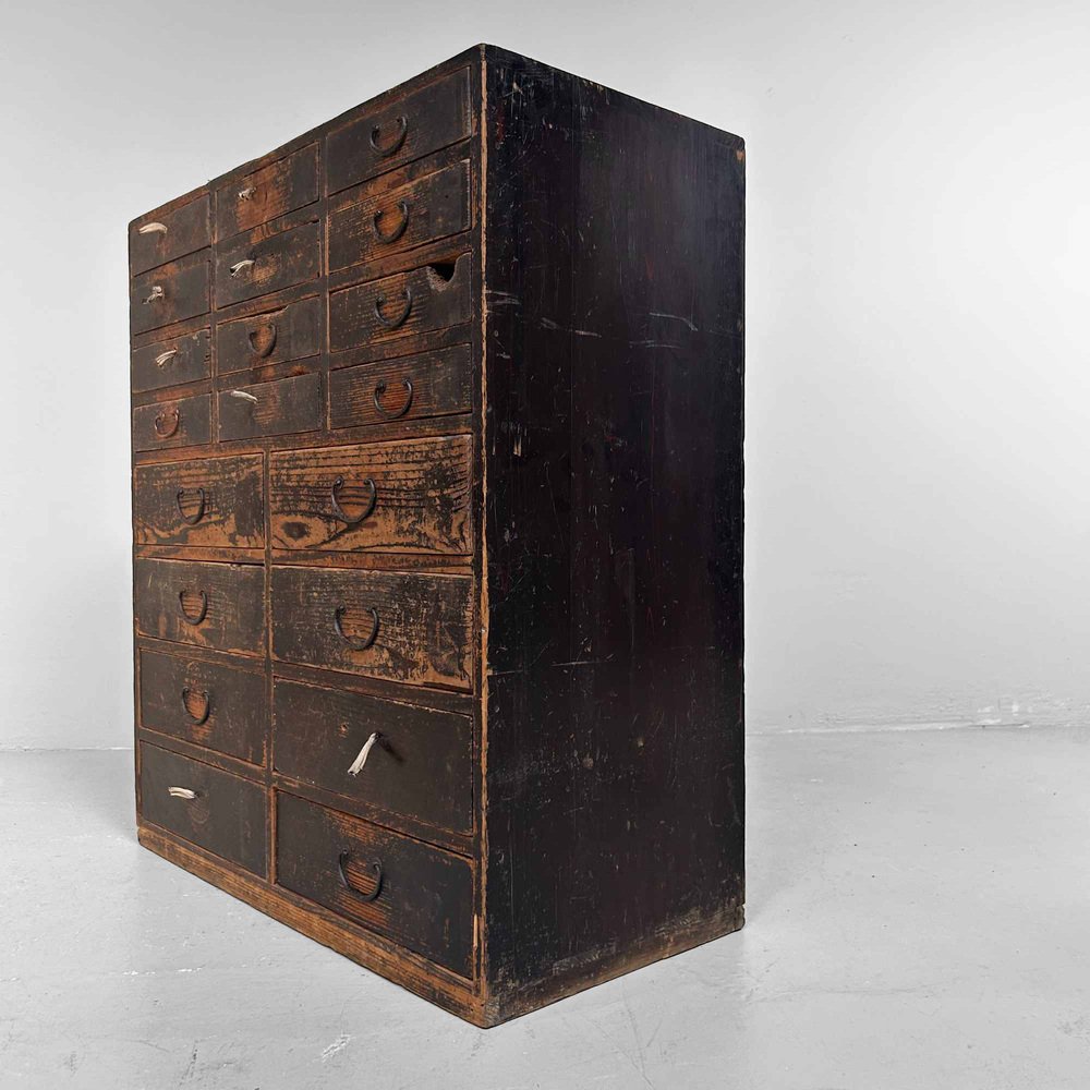 Meiji Japanese Tansu Shop Storage Cabinet with Drawers, 1890s for sale ...