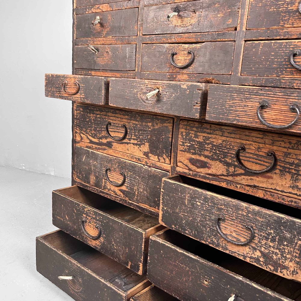 Meiji Japanese Tansu Shop Storage Cabinet with Drawers, 1890s for sale ...