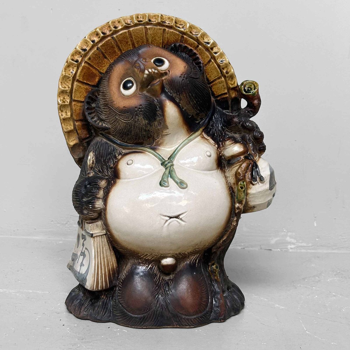 Decorative Tanuki Tanuki Statue in Shigaraki Pottery, 1980s for sale at ...