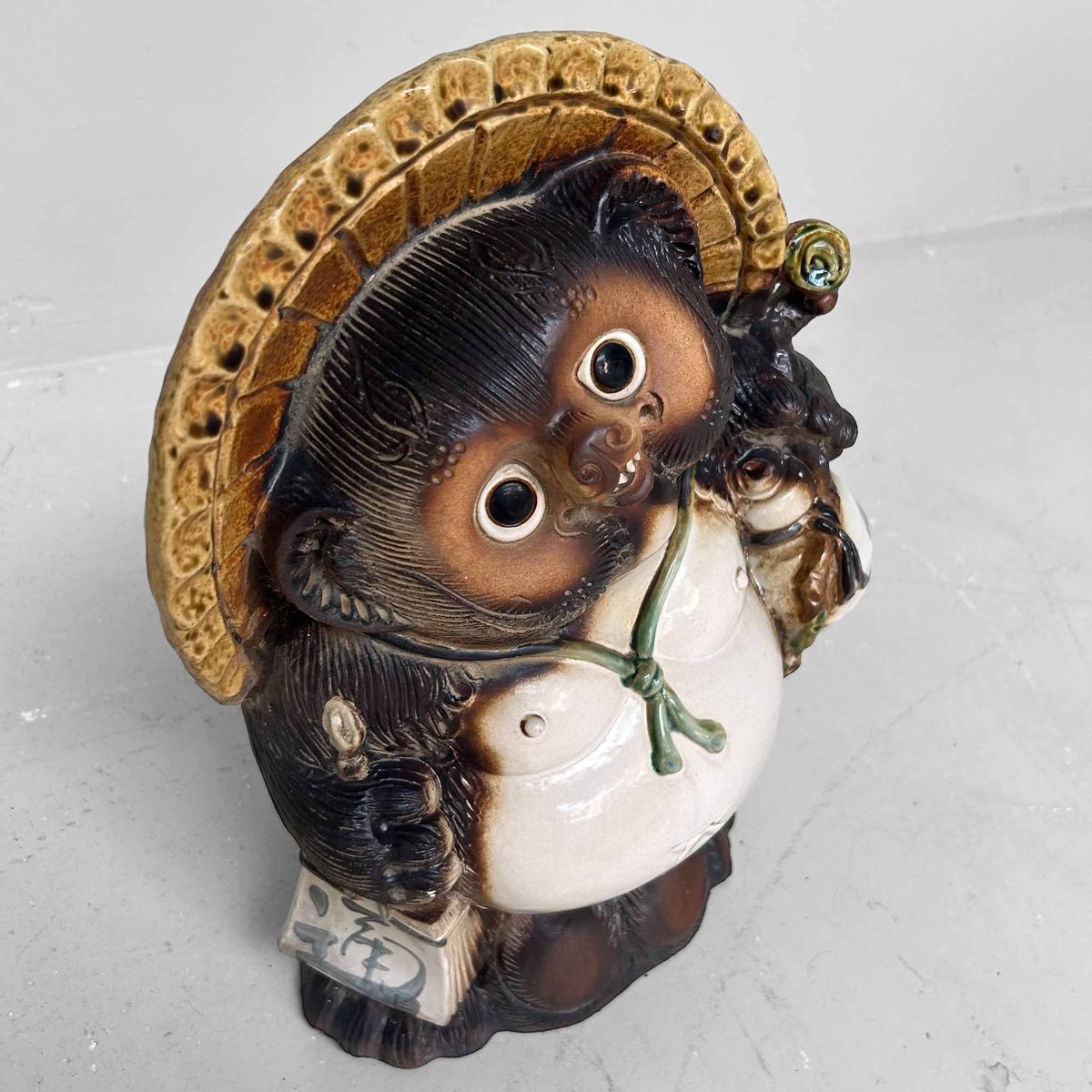 Decorative Tanuki Tanuki Statue in Shigaraki Pottery, 1980s for sale at ...