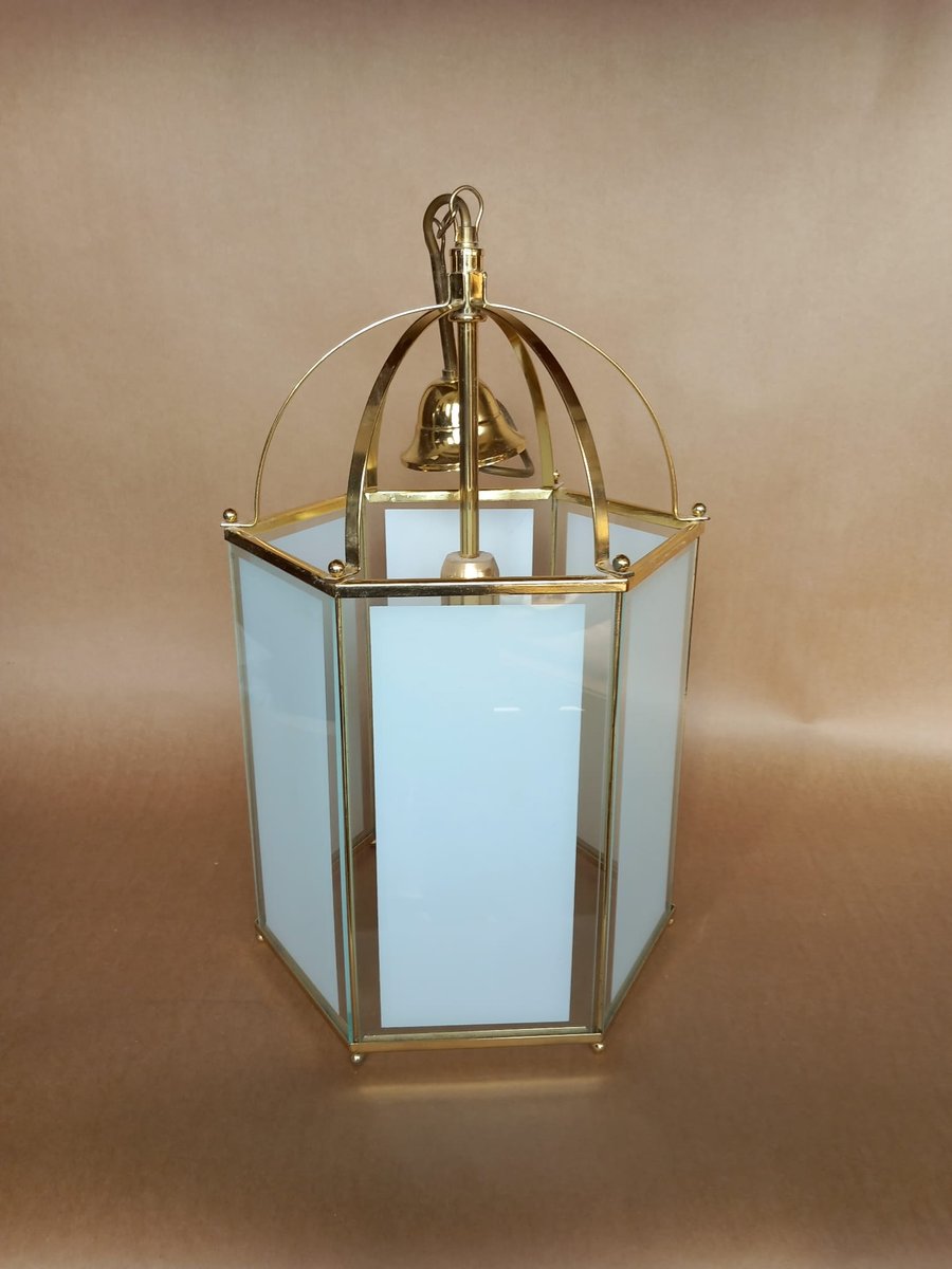 Hexagonal Lantern Ceiling Lamp, 1990s for sale at Pamono