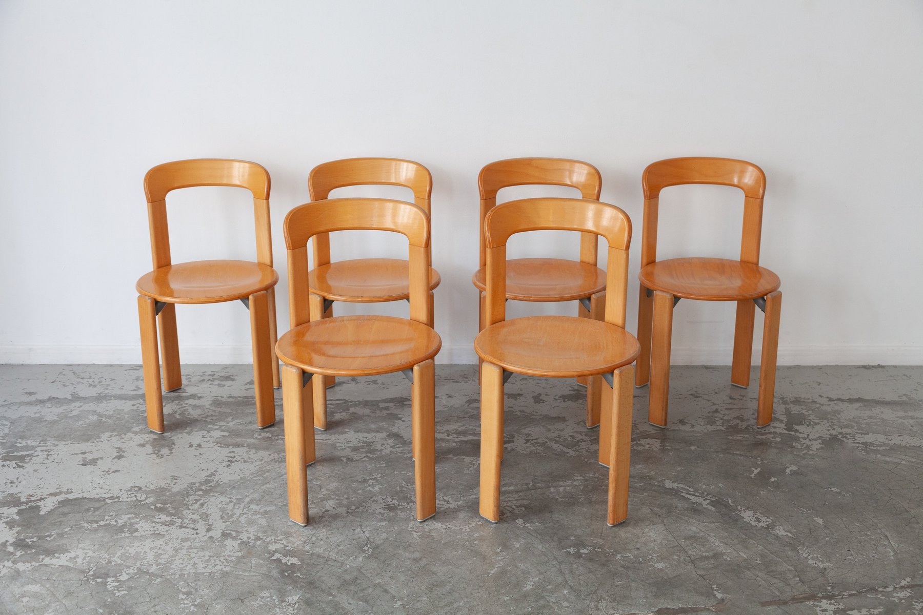 Dining Chairs by Bruno Ray for Dietiker AG Suisse, 1970s, Set of 6 for ...