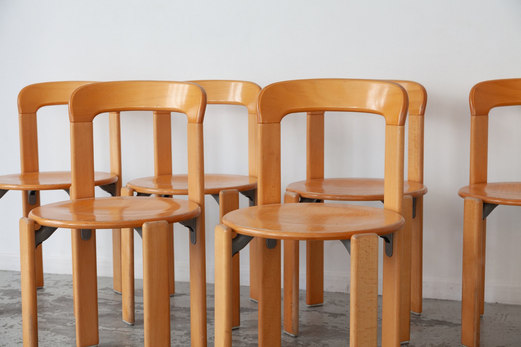 Dining Chairs by Bruno Ray for Dietiker AG Suisse, 1970s, Set of 6 for ...