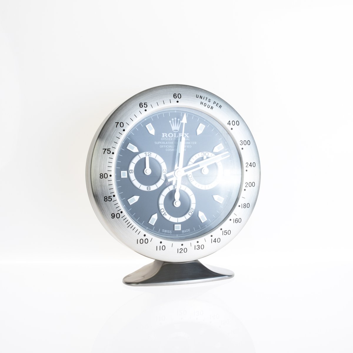 Oyster Perpetual Silver Daytona Desk Clock from Rolex for sale at Pamono