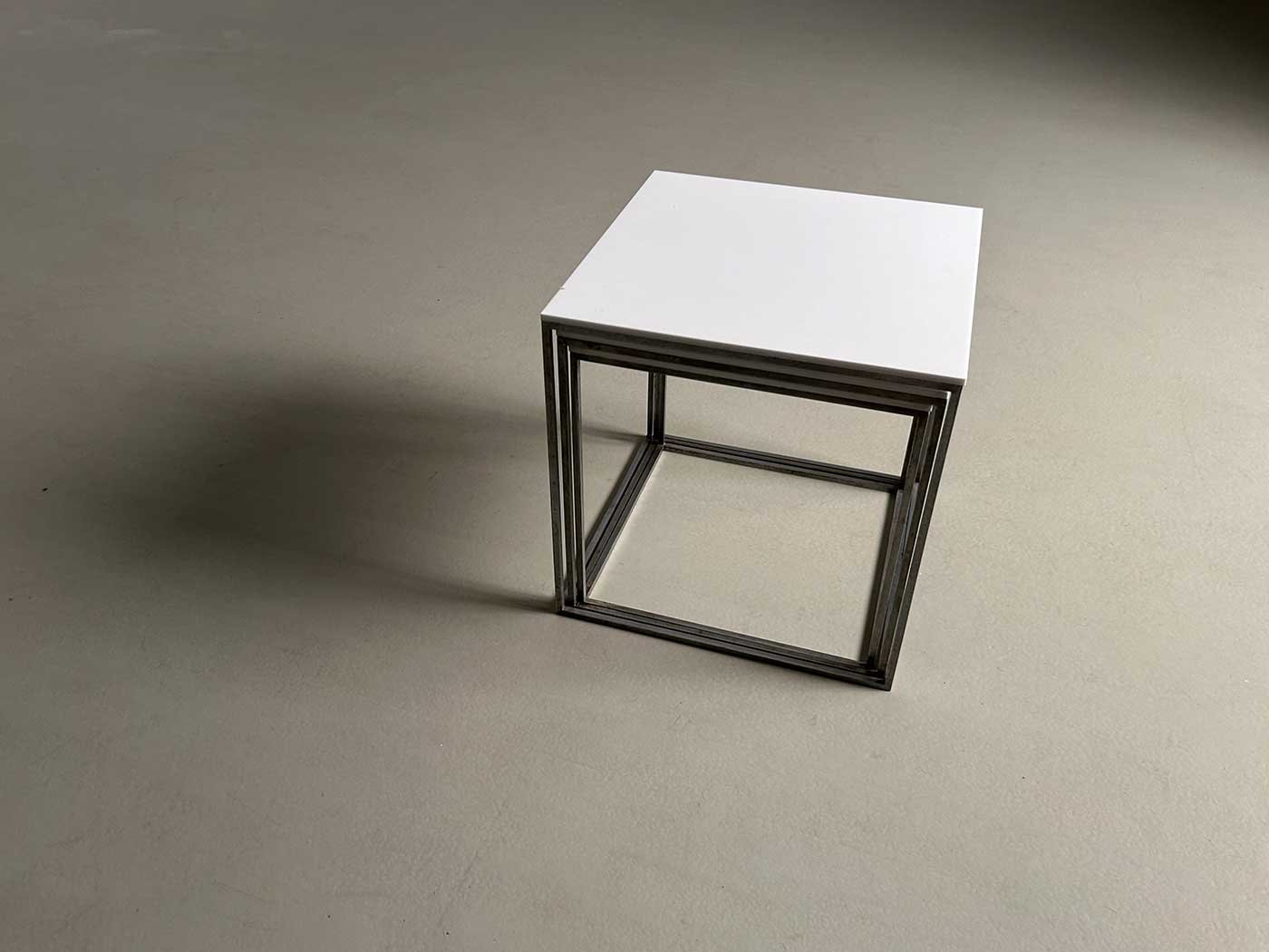 Cubic Nesting Tables by Poul Kjærholm, 1960, Set of 3 for sale at Pamono