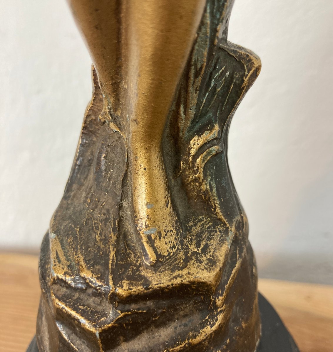 Art Deco Flapper Figure with Tambourine Sculpture, 1920s for sale at Pamono