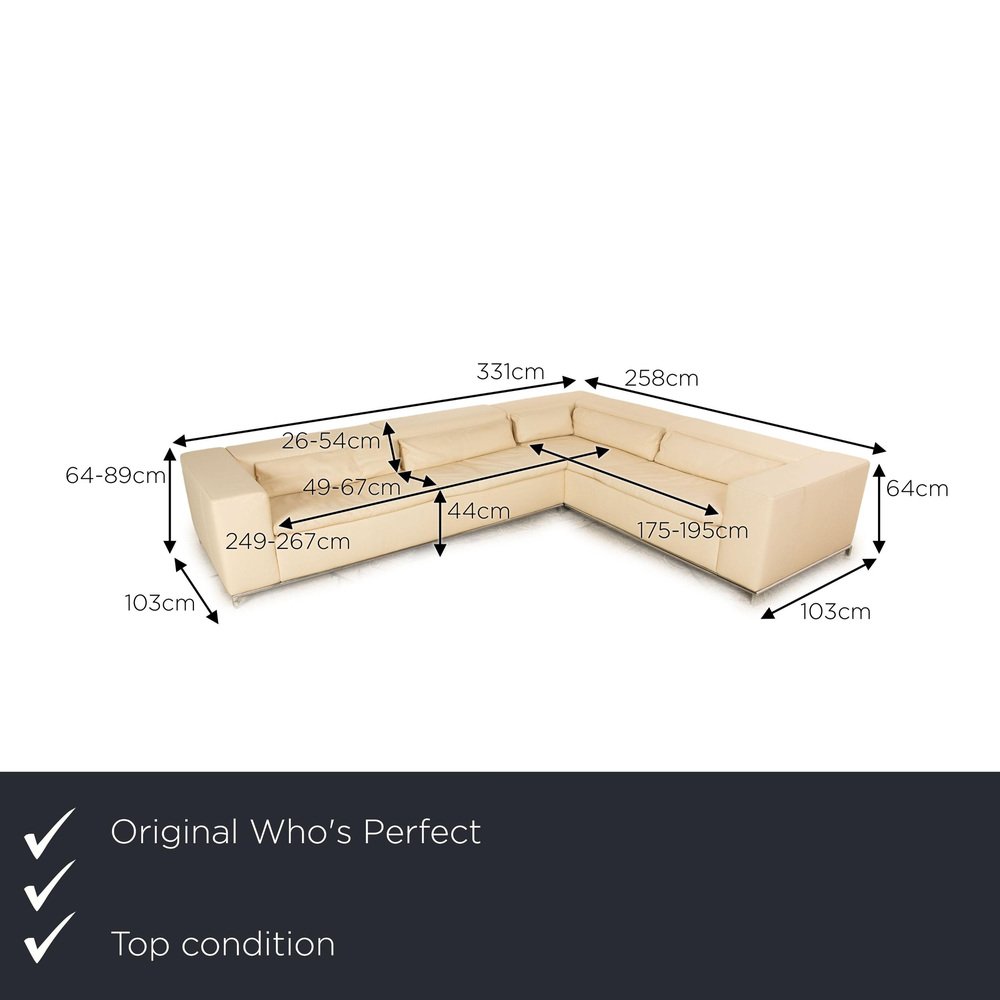 Leather Boston Corner Sofa from Who's Perfect for sale at Pamono