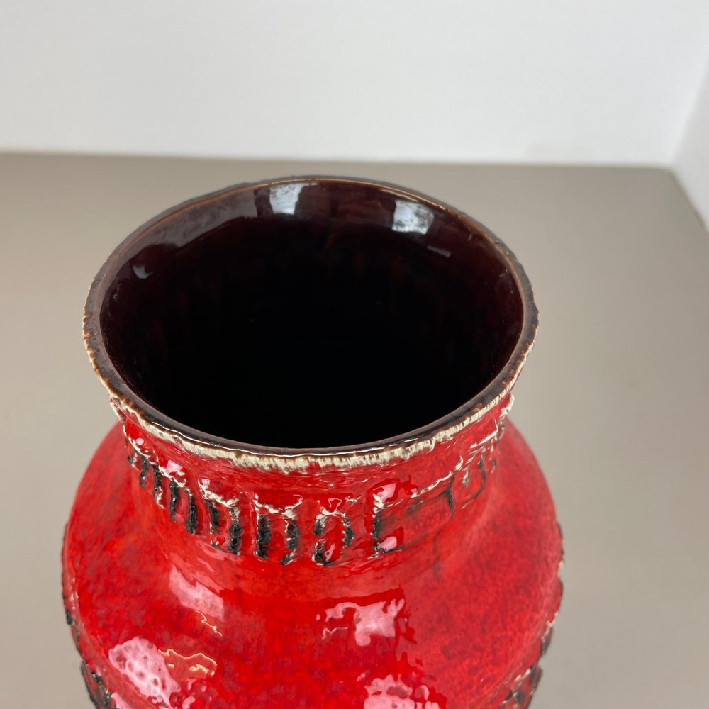 Large Fat Lava Pottery Vase from Bay Ceramics, 1970s for sale at Pamono