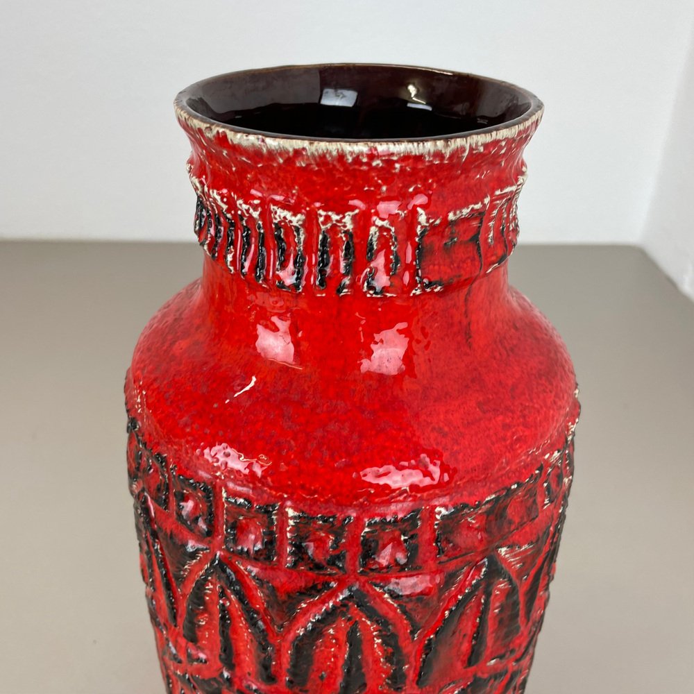 Large Fat Lava Pottery Vase from Bay Ceramics, 1970s for sale at Pamono