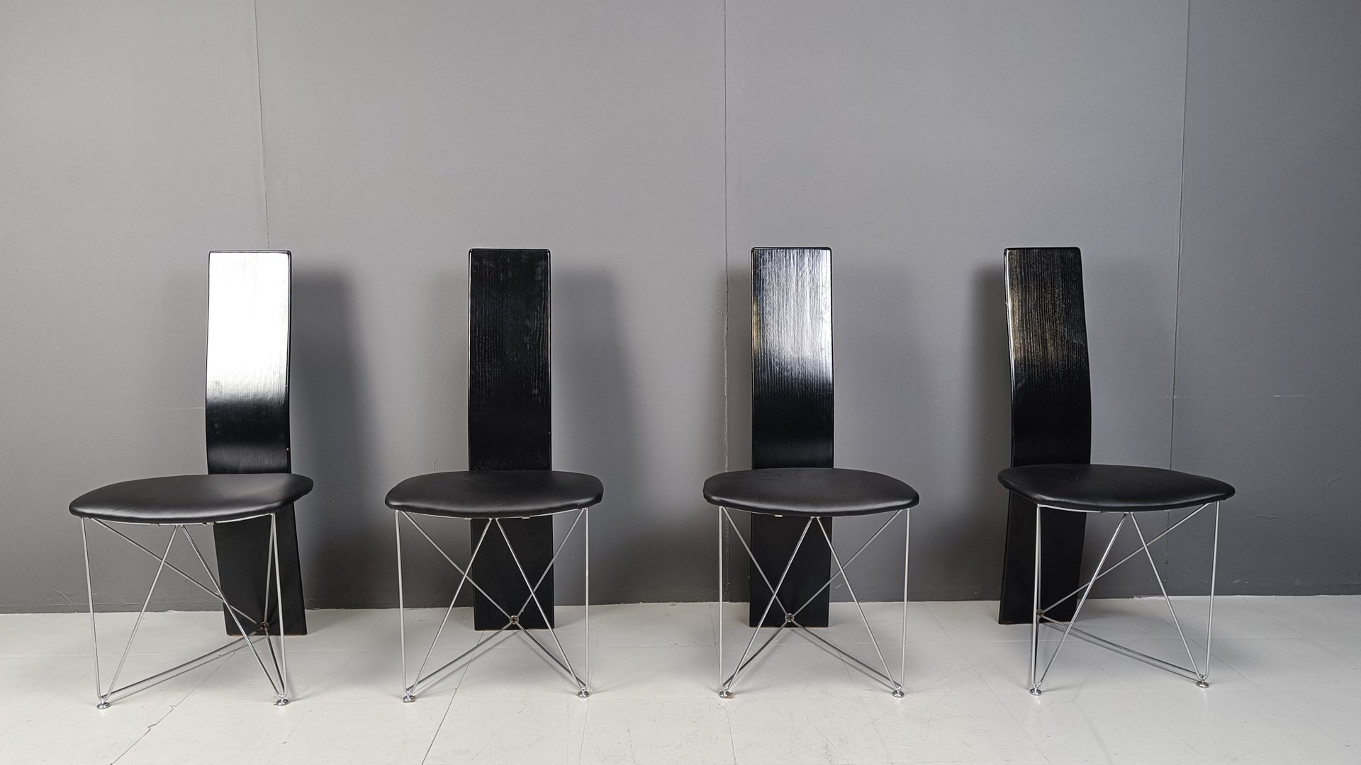 Vintage Concorde Dining Chairs with Leather Seats by Torstein Flatøy ...