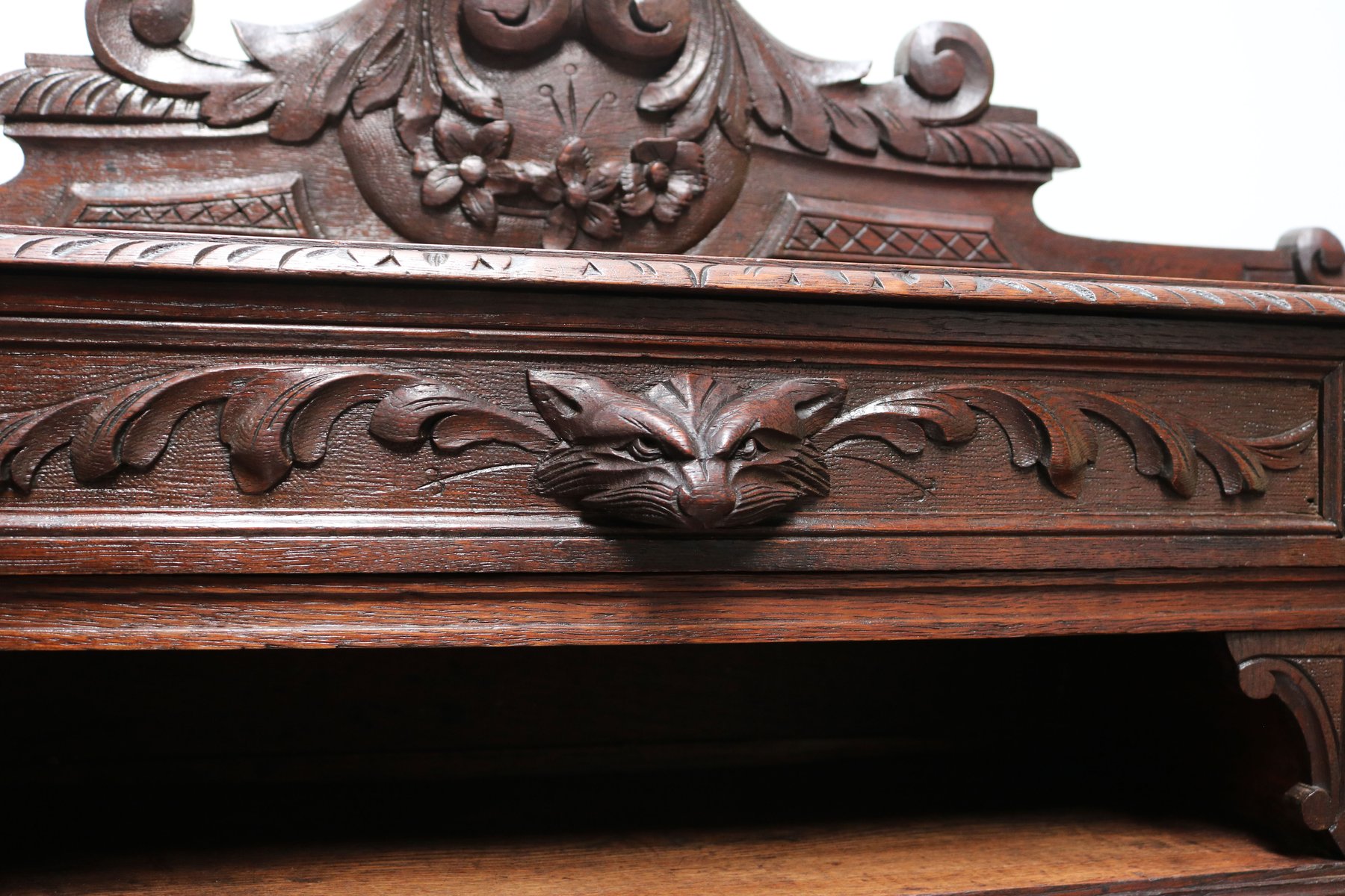 19th Century French Renaissance Revival Hunt Desk with Barley Twist Oak ...