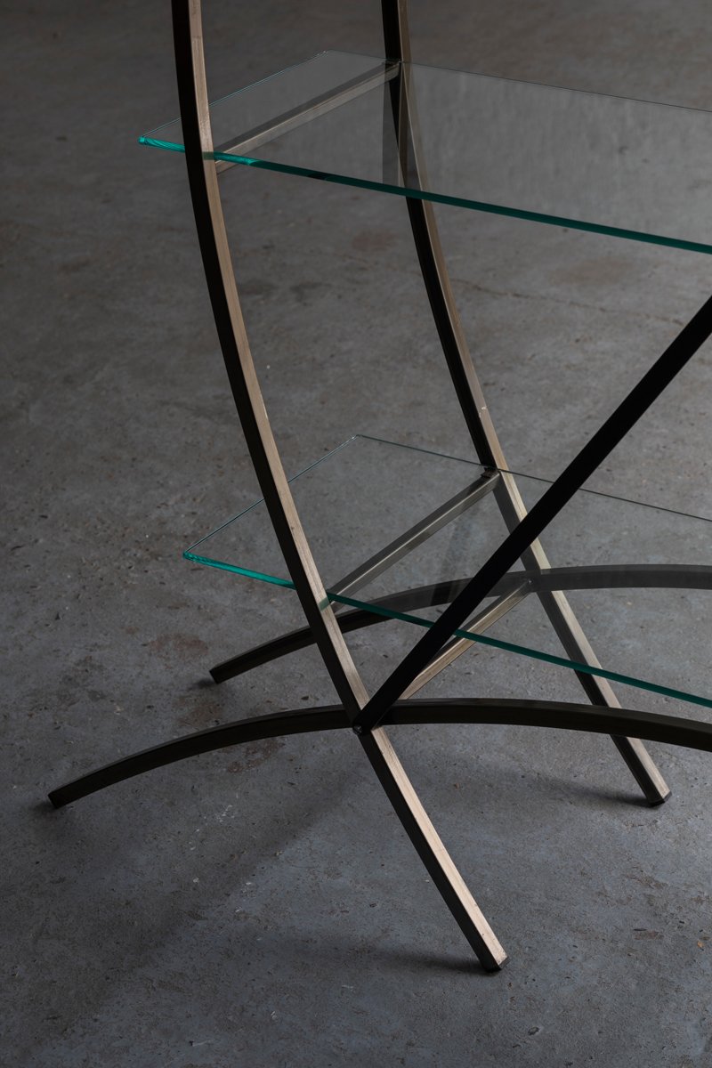 Glass Shelving Unit, 1970s for sale at Pamono