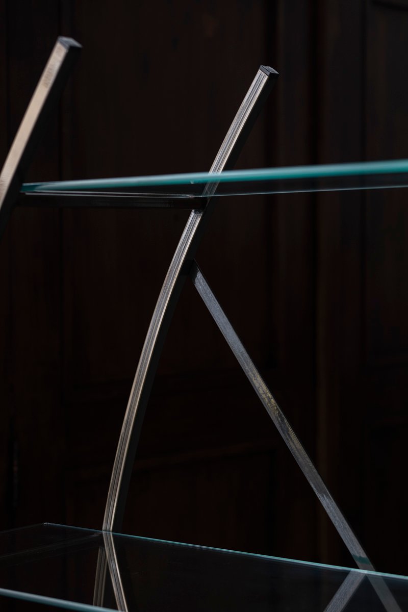 Glass Shelving Unit, 1970s for sale at Pamono