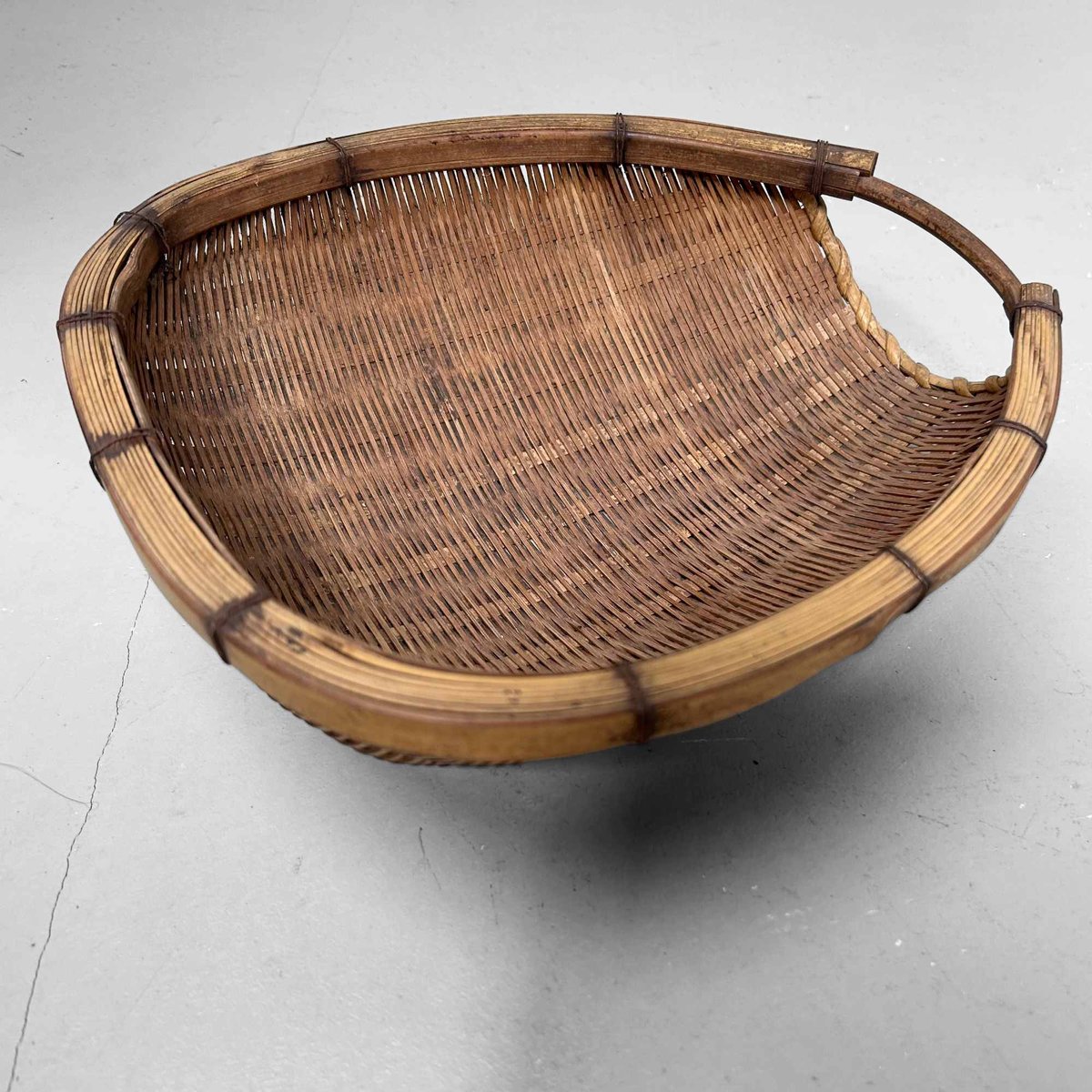 Japanese Kago Zaru Drying Basket in Bamboo, 1970s for sale at Pamono