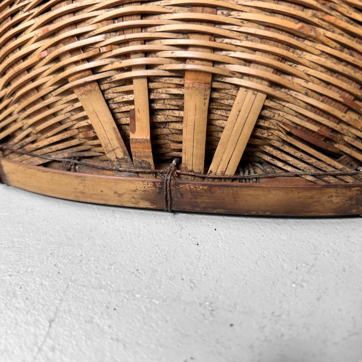 Japanese Kago Zaru Drying Basket in Bamboo, 1970s for sale at Pamono