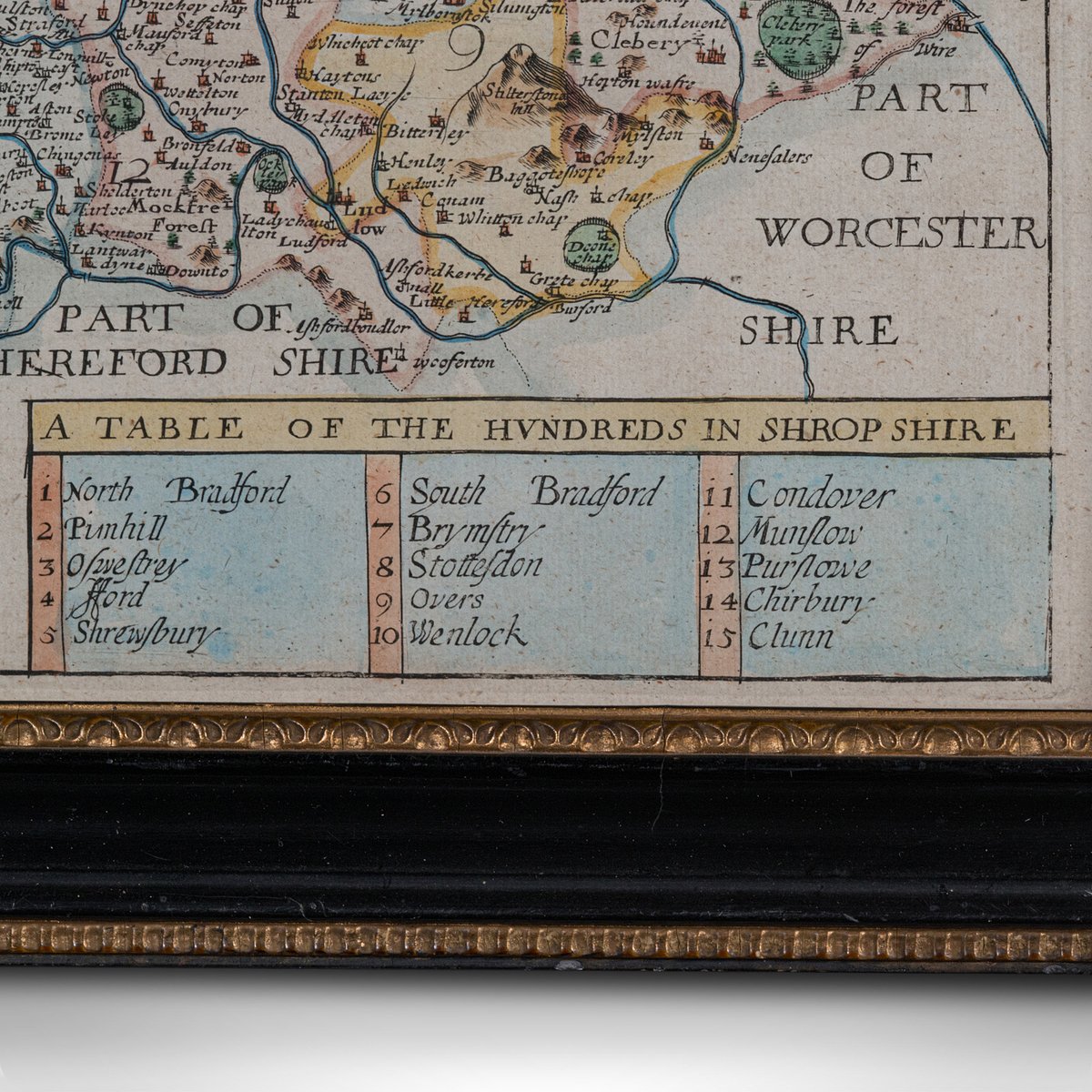 Antique English County Map by Richard Blome, 1673 for sale at Pamono