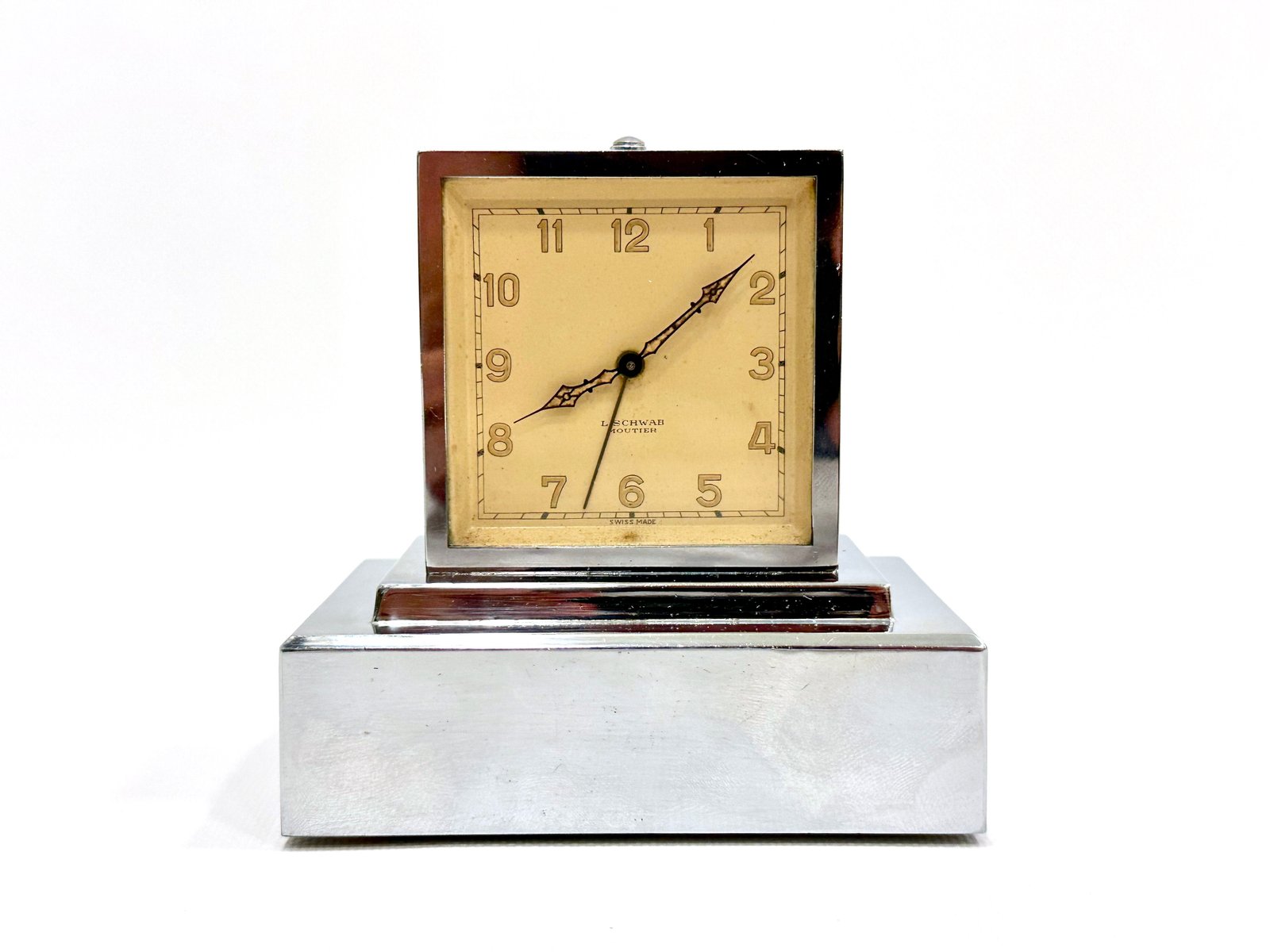 Bank Mantel Clock with Money Box by Louis Schwab for Winterthur Leben ...