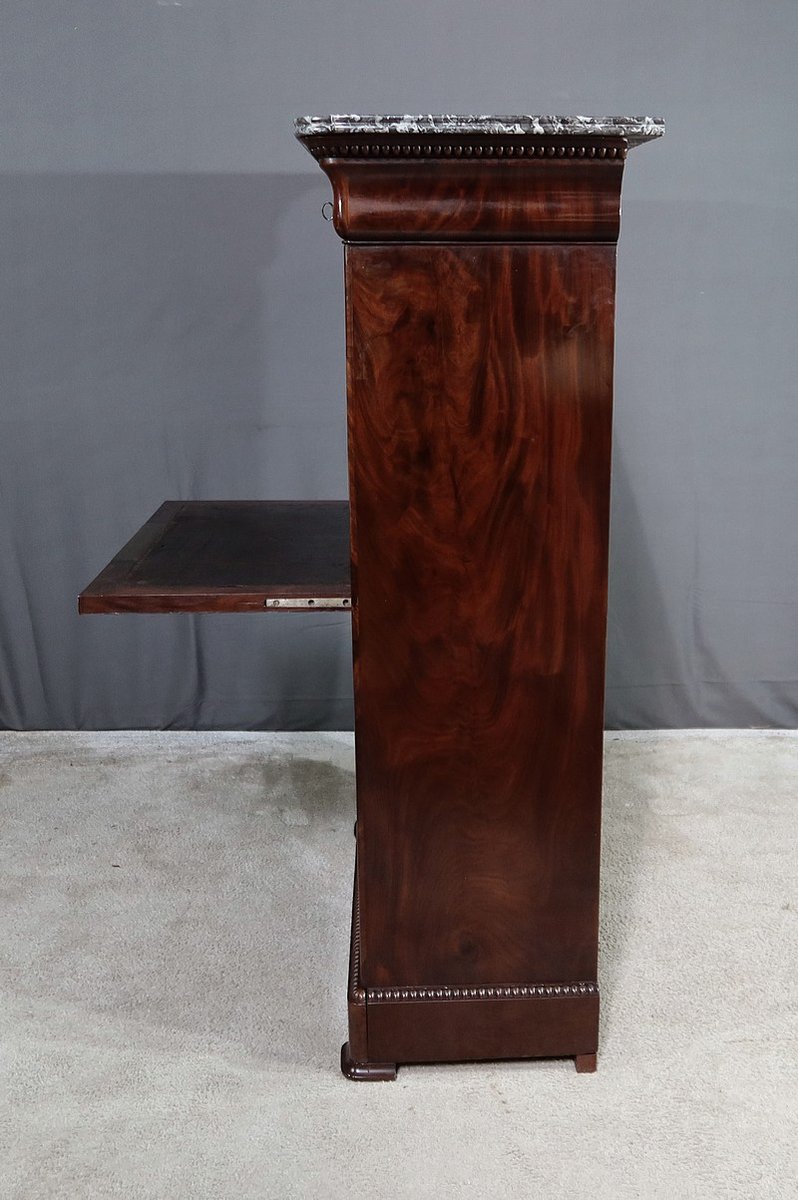 Small Secretary in Burl Mahogany Veneer, Early 19th Century for sale at ...