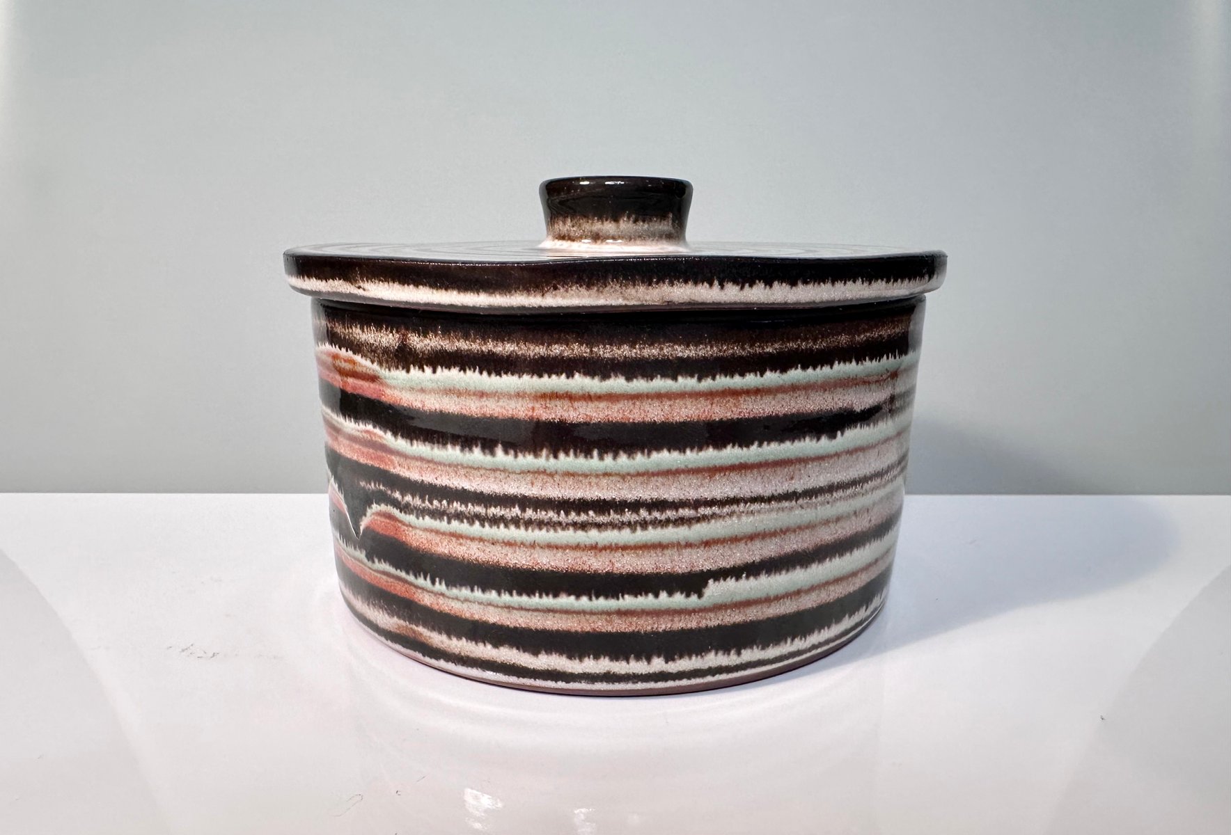 Studio Ceramic Art Lidded Vessel by Monika Maetzel, Hamburg, Germany ...