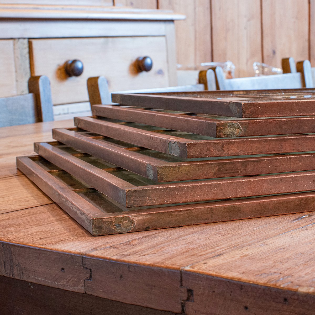 English Copper Cloche Covers, 1890s, Set of 6 for sale at Pamono