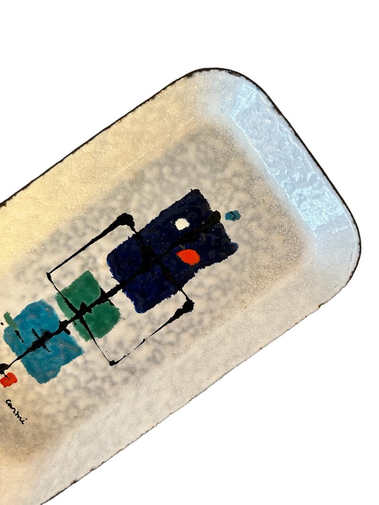Enameled Tablet by Eugenio Carmi for Lamierino Cornigliano, 1950 for ...