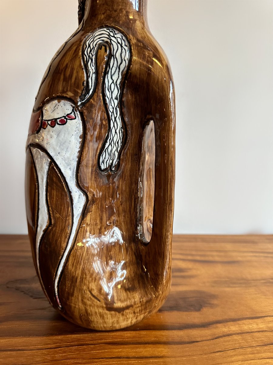 Italian Abstract Bottle Vase by Marcello Fantoni, 1968 for sale at Pamono
