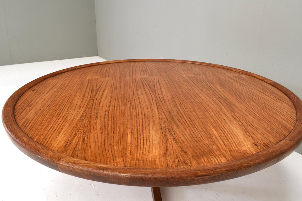 Vintage Dutch Round Coffee Table in Teak by Martin Visser for Spectrum ...