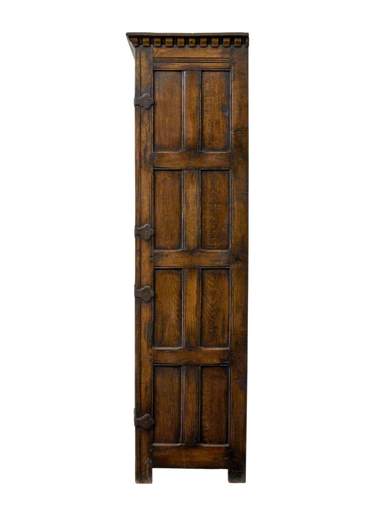 Mid-Century Gothic Revival Carved Oak Hall Cupboard, 1960s for sale at ...