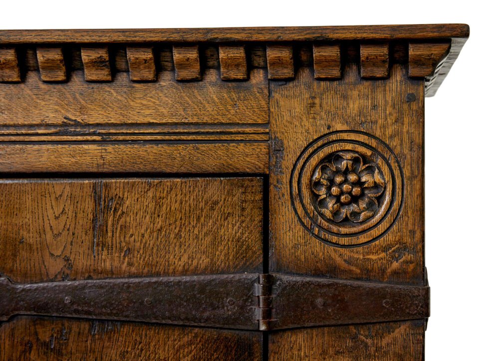 Mid-Century Gothic Revival Carved Oak Hall Cupboard, 1960s for sale at ...
