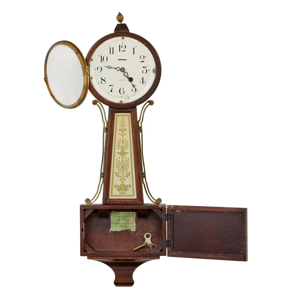 Early 20th Century New Haven Banjo Wall Clock, 1890s for sale at Pamono