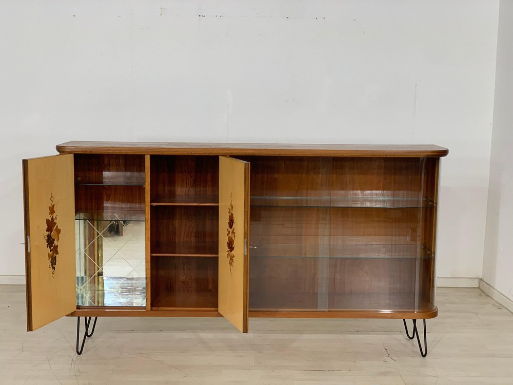 Mid-Century Highboard in Wood, 1960s for sale at Pamono