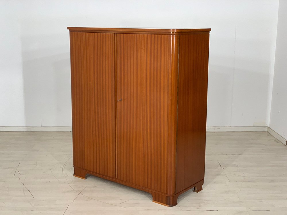 Mid-Century Linen Wardrobe for sale at Pamono