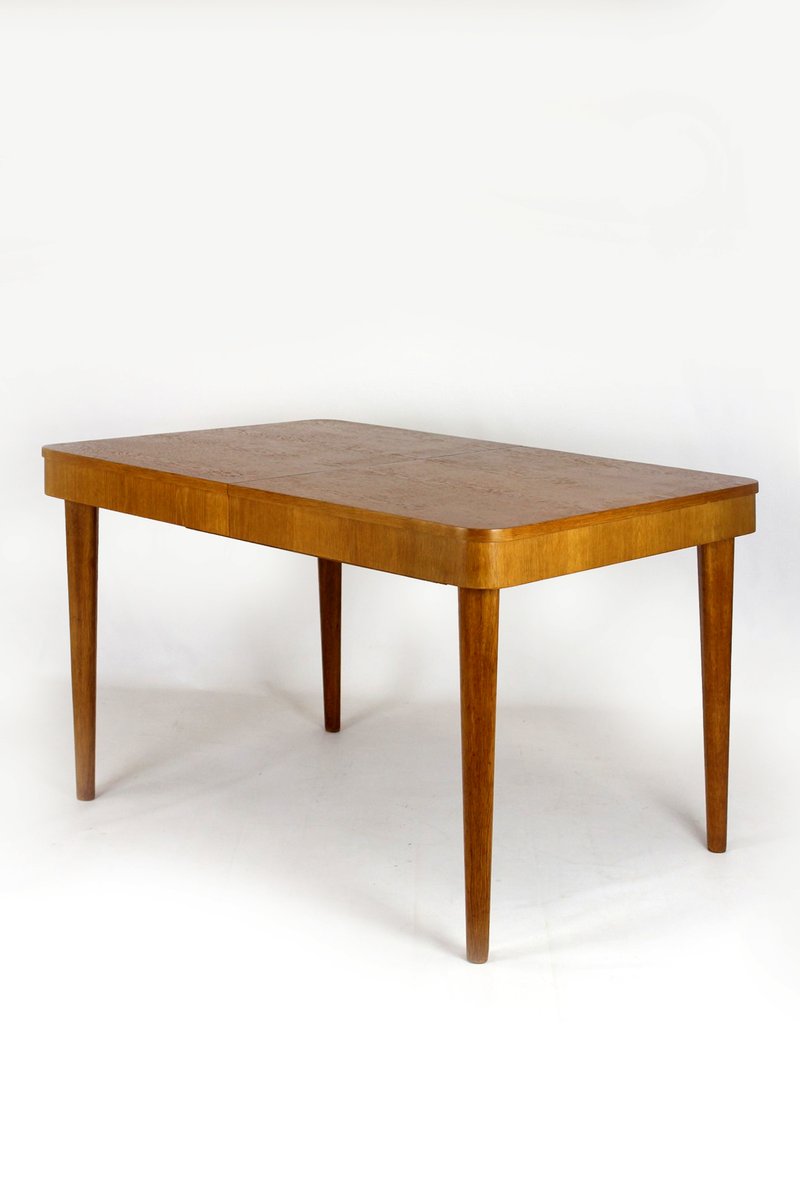 Oak Extendable Dining Table by Jindřich Halabala, 1950s for sale at Pamono
